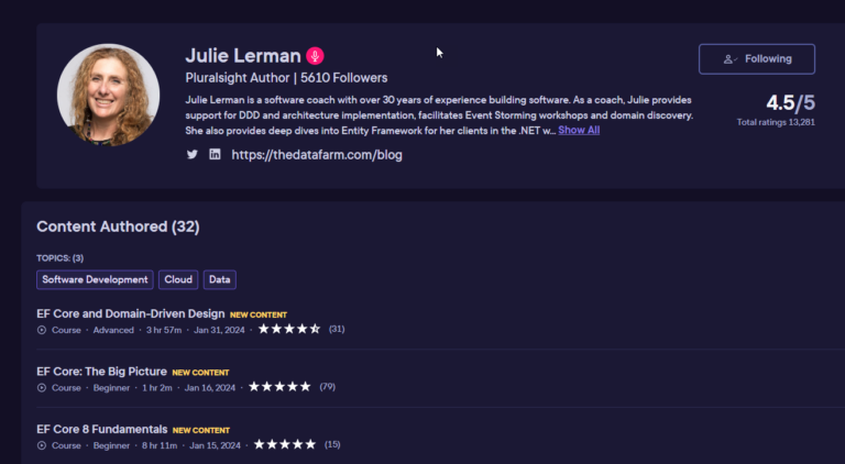 Blog | The Data Farm | Julie Lerman's World of Data